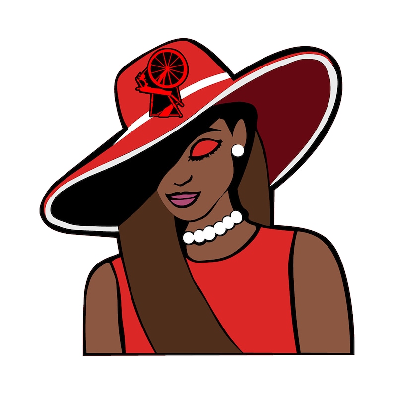 HOJ Lady in Red Hat Silhouette & Cricut Cut Files Jpeg - Etsy