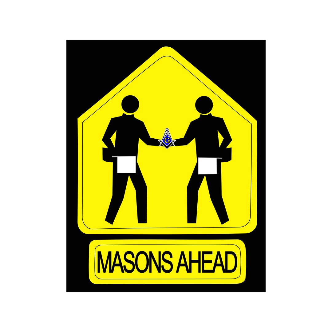 Masons Ahead - Road Sign - PH Masonry- Silhouette Cut Files - Jpeg, Svg ...