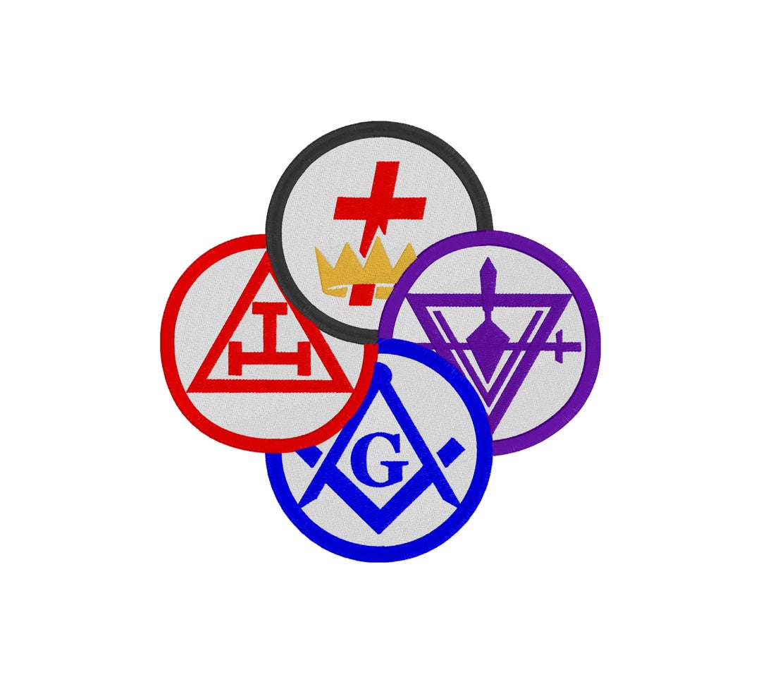 York Rite Emblem Embroidery Design - Scimitar and Crescent - 3x4, 4x5 ...