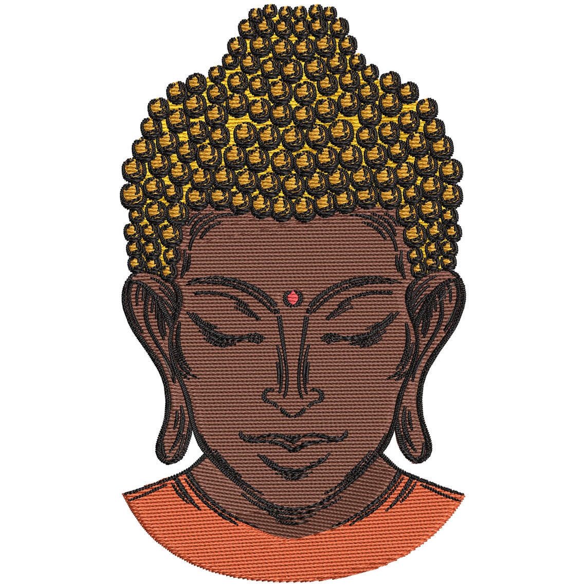 Buddha - Digital Machine Embroidery Design - 3x5, 3x6, 4x6, 5x7, 5x8 ...