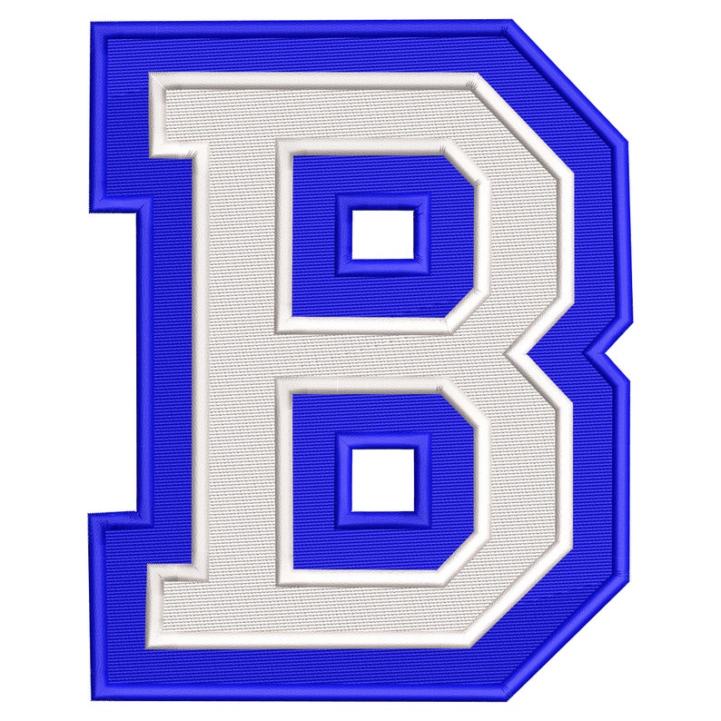 OES "b" Filled Letter - Digital Machine Embroidery Design - 2x2, 3x3 ...