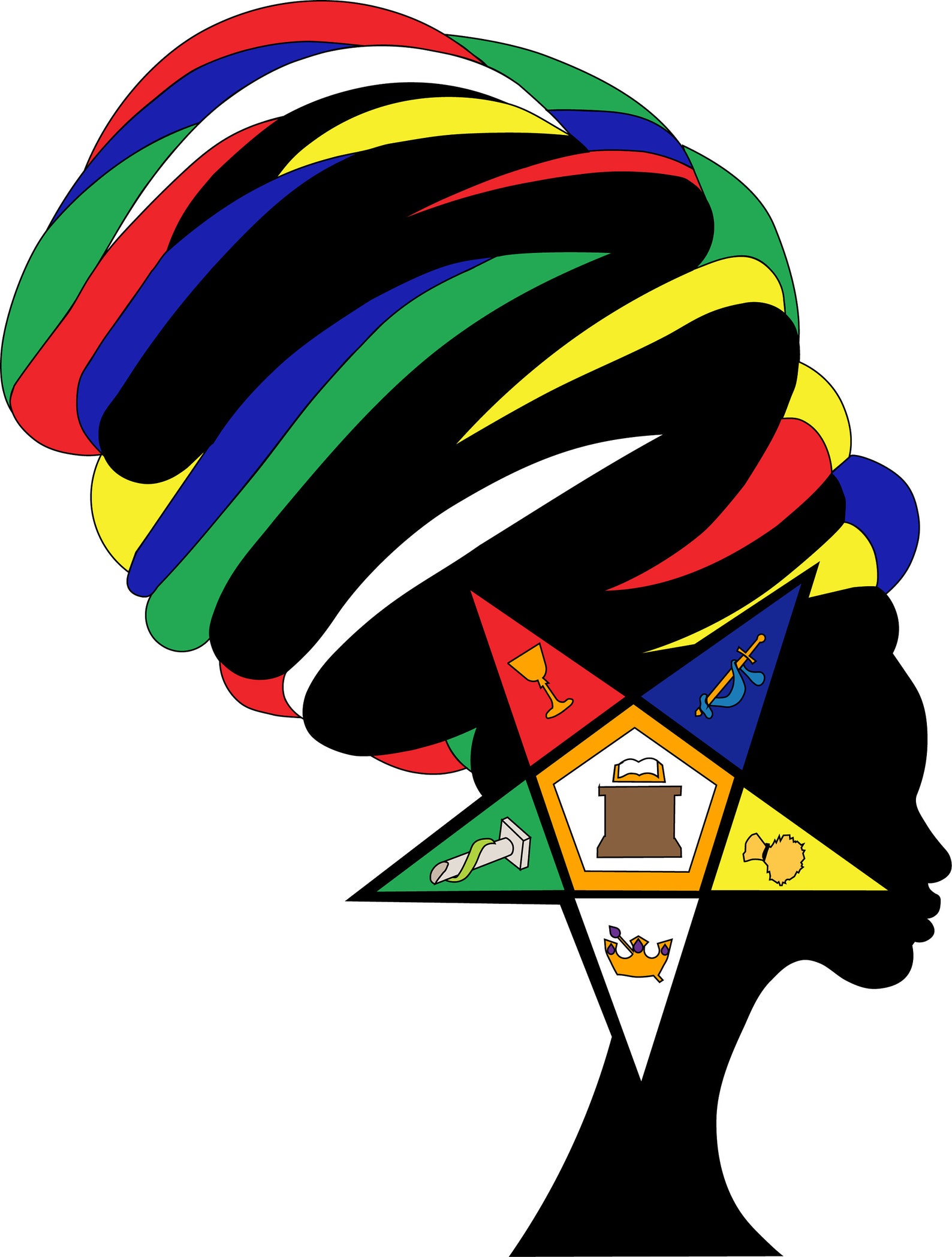 OES Painted Hair Wrap Lady OES Colors Silhouette & Cricut - Etsy