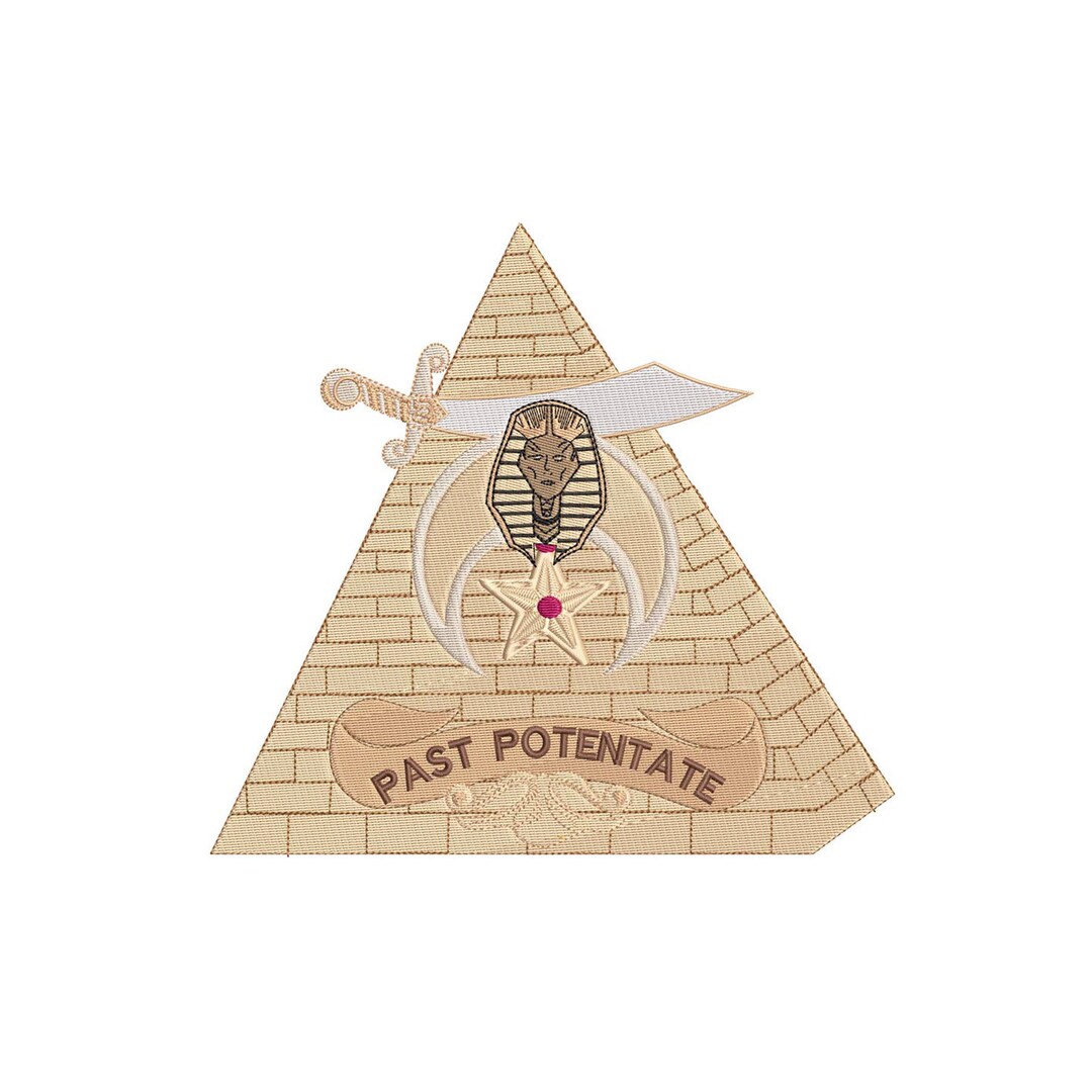 Shrine Past Potentate Emblem- Embroidery Design - 4x4, 6x6, 8x8, 10x10 ...
