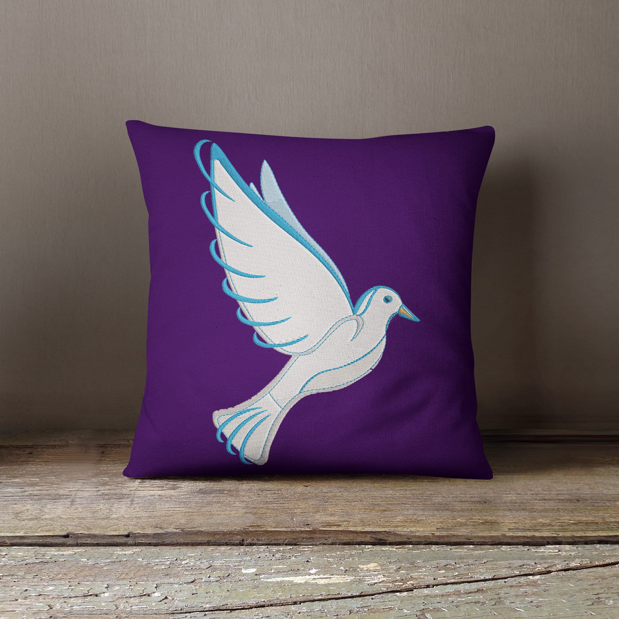 Dove With Blue Accents - Digital Machine Embroidery Design - 2x3, 3x4 ...