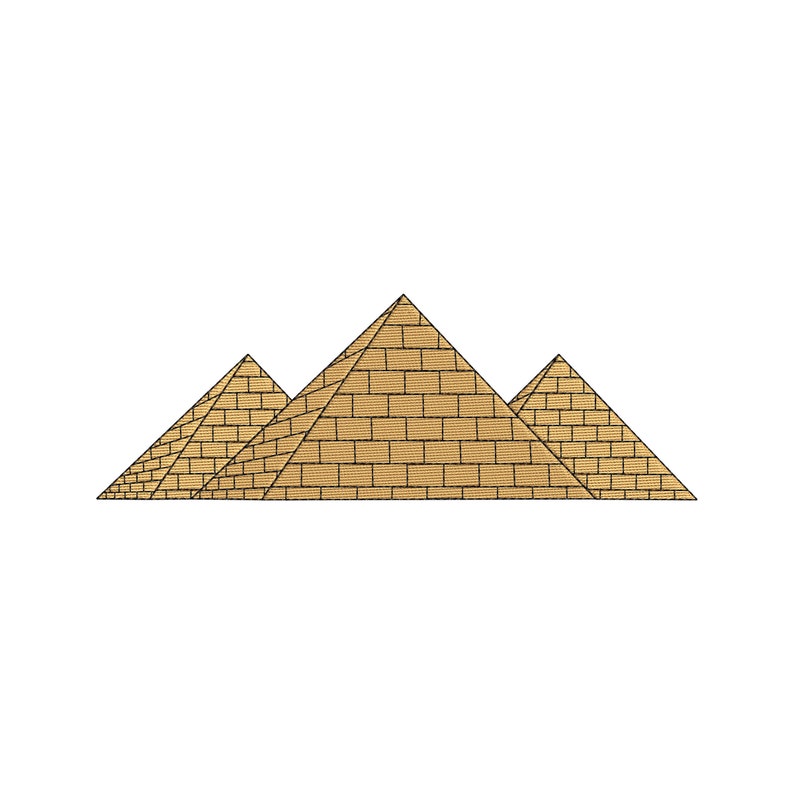 Triple Pyramids Digital Machine Embroidery Design 2x3 - Etsy