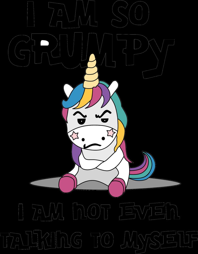 Grumpy Unicorn Silhouette and Cricut Cut Files Jpeg Svg - Etsy Norway