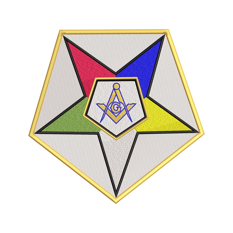 O.E.S. Worthy Grand Patron Emblem - Digital Machine Embroidery Design ...