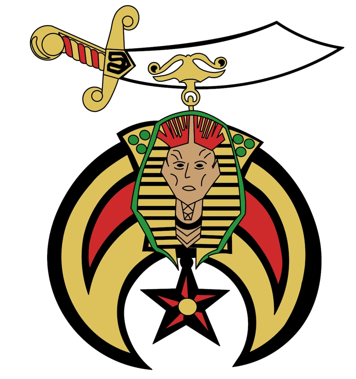 Shrine Emblem Silhouette and Cricut Cut Files Jpeg Svg - Etsy