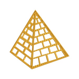 Pyramid Outline - Digital Machine Embroidery Design - 4x4, 5x5, 6x6 ...