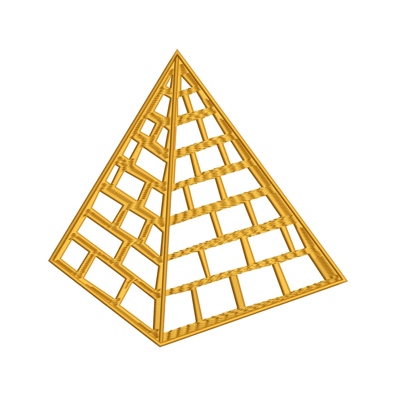 Pyramid Outline - Digital Machine Embroidery Design - 4x4, 5x5, 6x6 ...