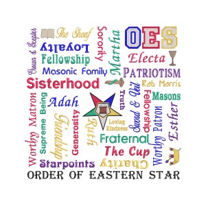 OES Word Square - No Square & Compass - Digital Machine Embroidery ...