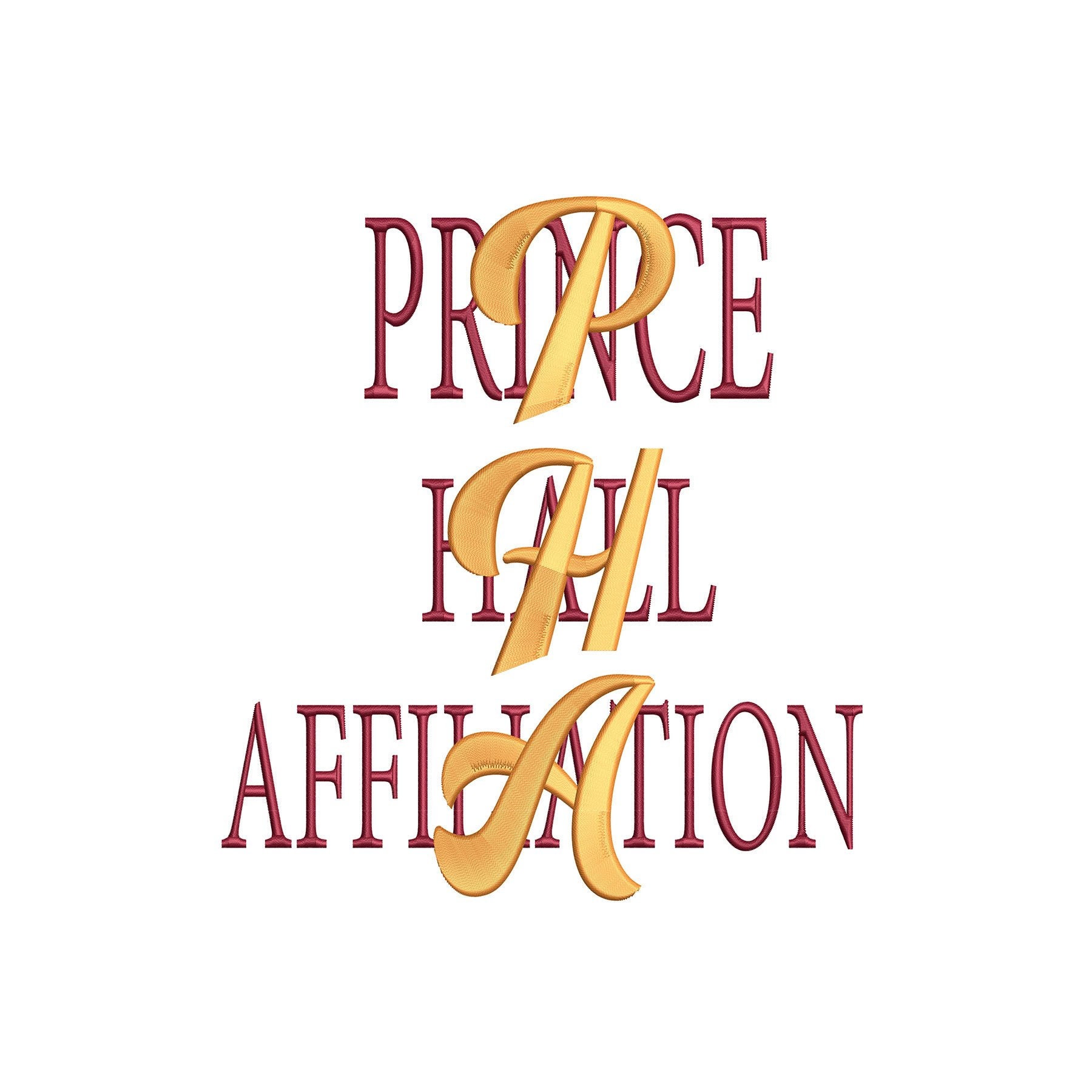 PHA - Prince Hall Affiliation Sign - Digital Embroidery Design - 2.8x3 ...