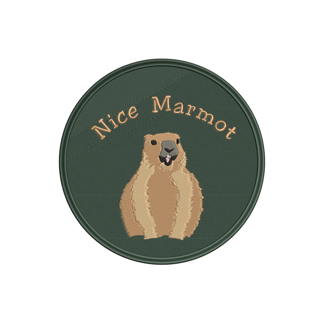 Nice Marmot - Digital Machine Embroidery Design - 3.5x3.5, 4x4, 6x6 ...