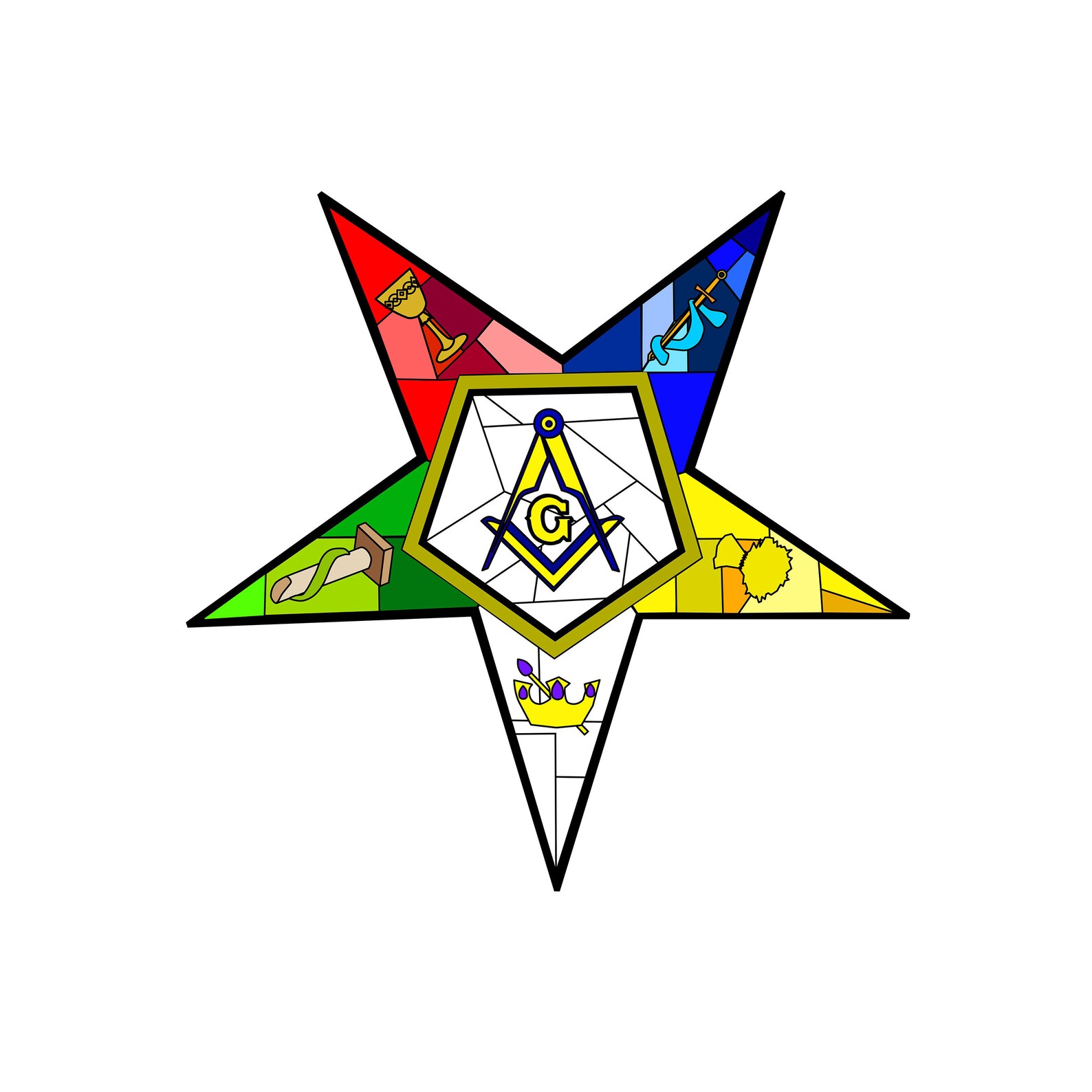 O.E.S. Worthy Patron Stained Glass Silhouette Cut Files - Etsy