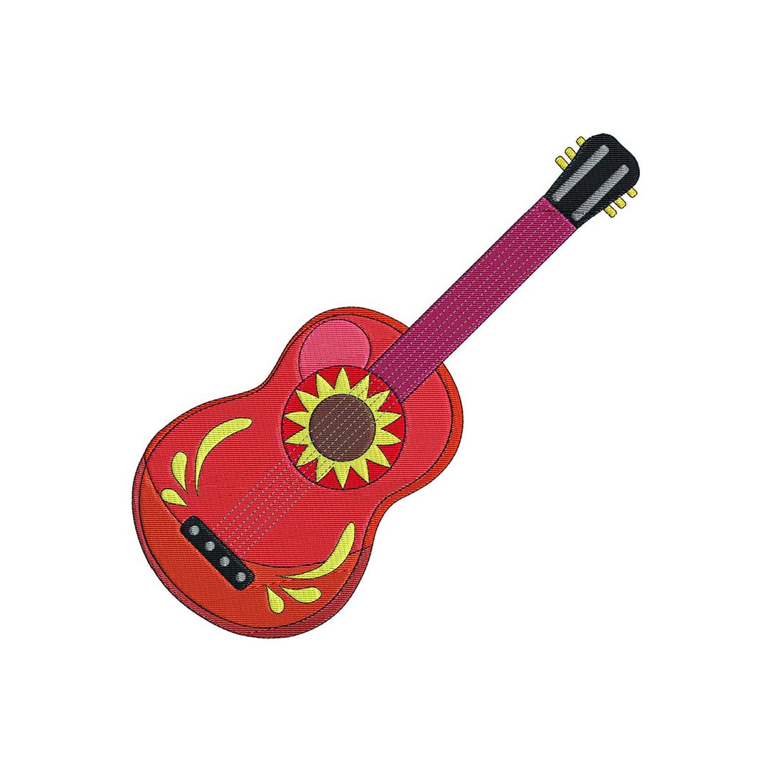 Spanish Guitar- Cinco De Mayo - Embroidery Design - 4x4, 6x6, 8x8 ...