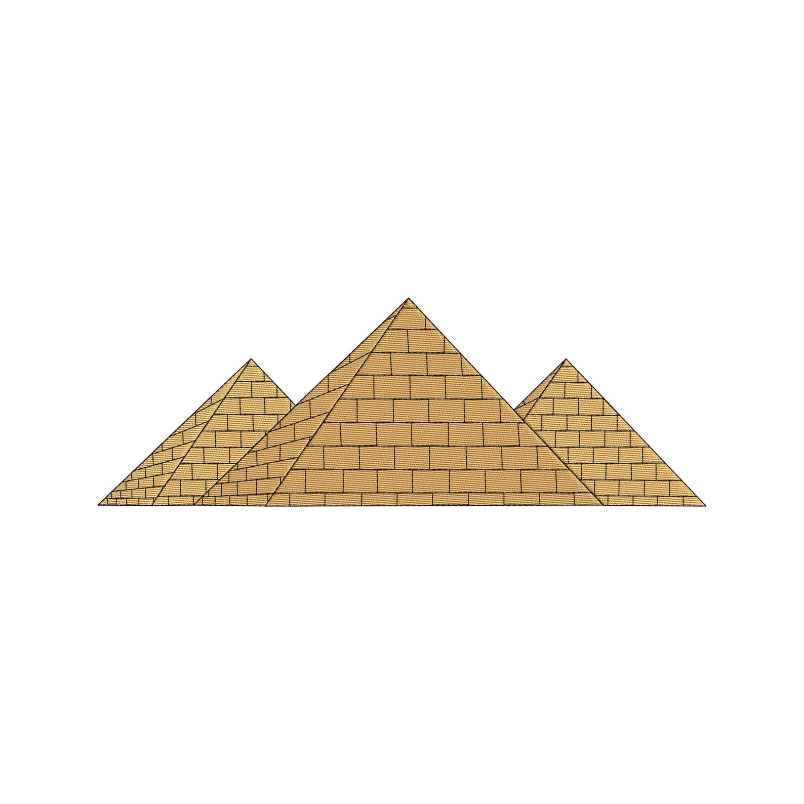 Triple Pyramids Digital Machine Embroidery Design 2x3, 2x4, 2x5, 3x6 ...