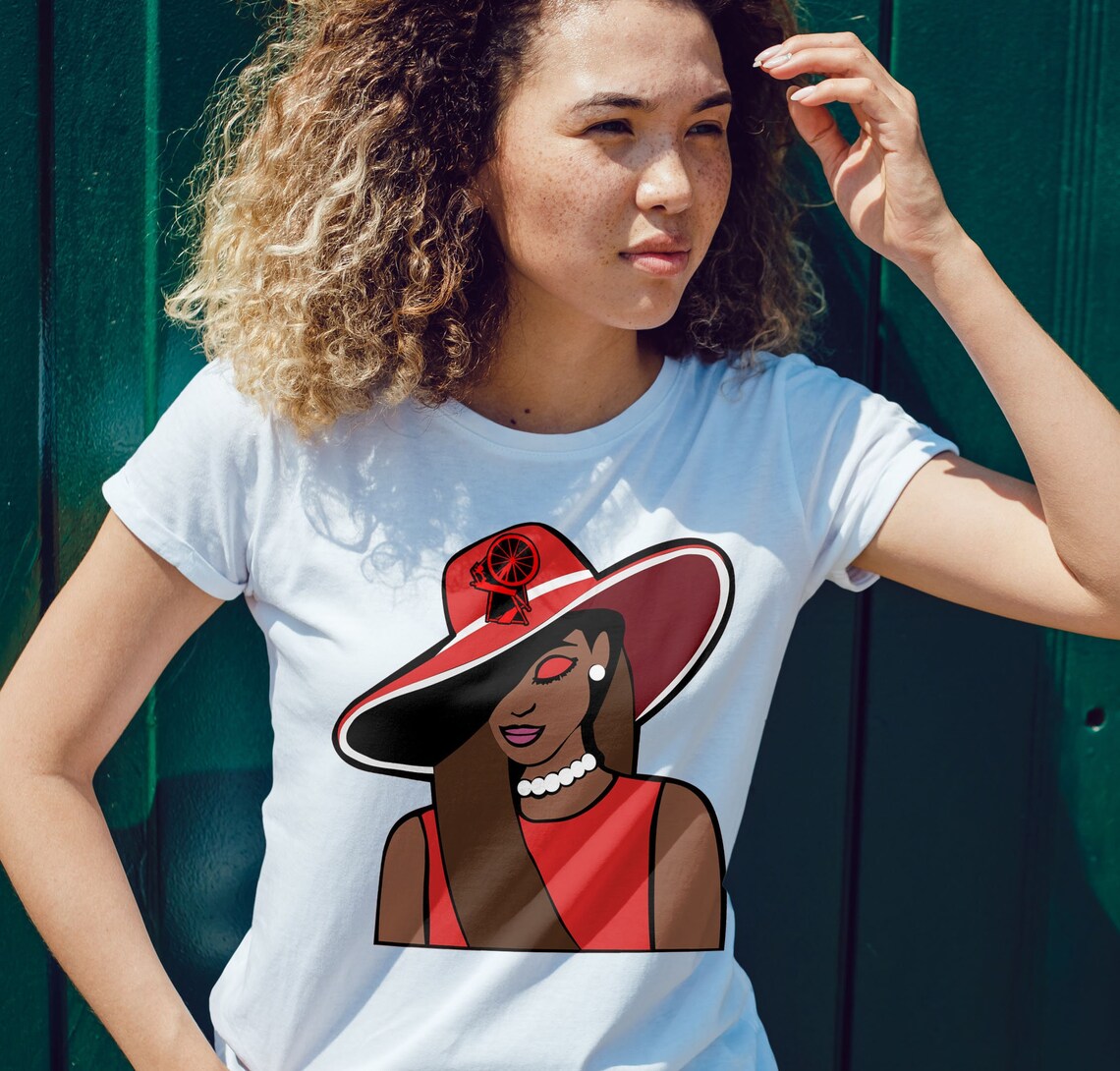 HOJ Lady in Red Hat Silhouette & Cricut Cut Files Jpeg - Etsy