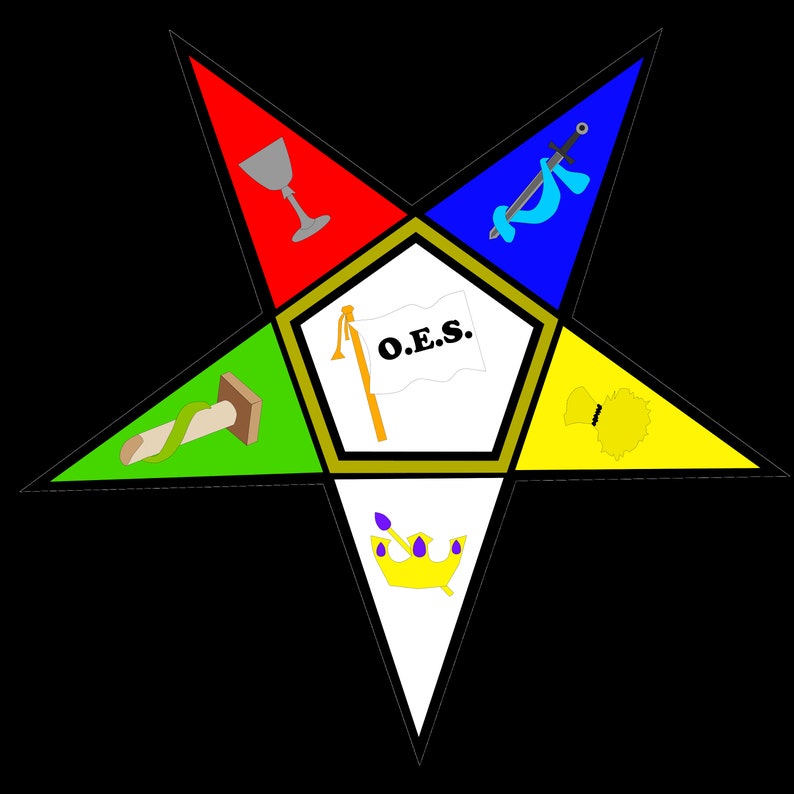 PHA O.E.S. OES Flag Bearer Silhouette & Cricut Cut Files - Etsy