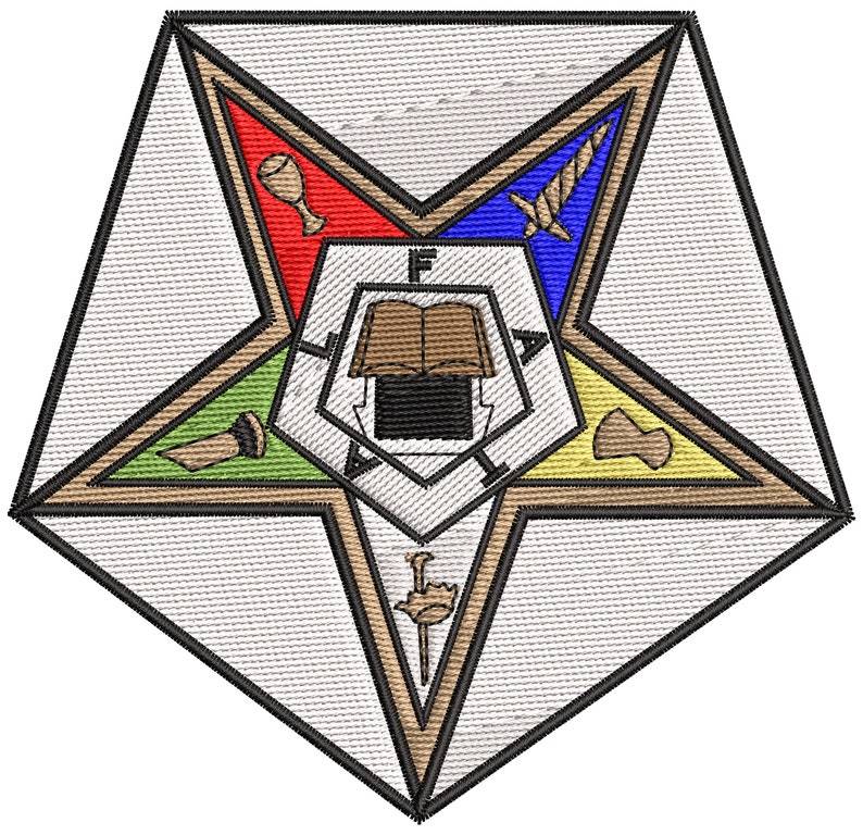 Grand OHA OES Star - Digital Machine Embroidery Design - 4x4, 5x5, 6x6 ...