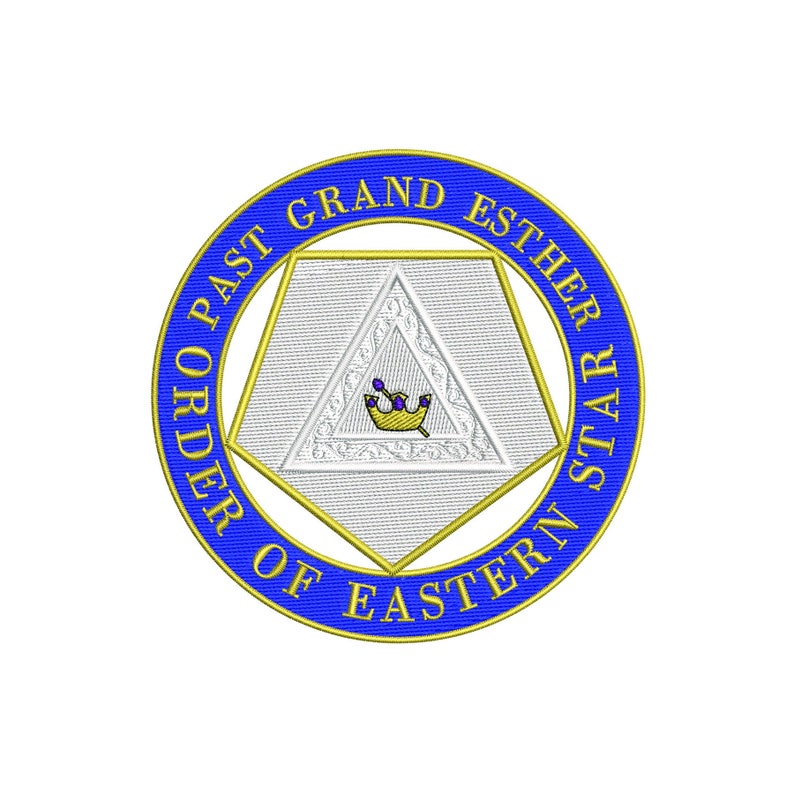 PHA OES Past Grand Esther Officer Designs embroidery Design | Etsy