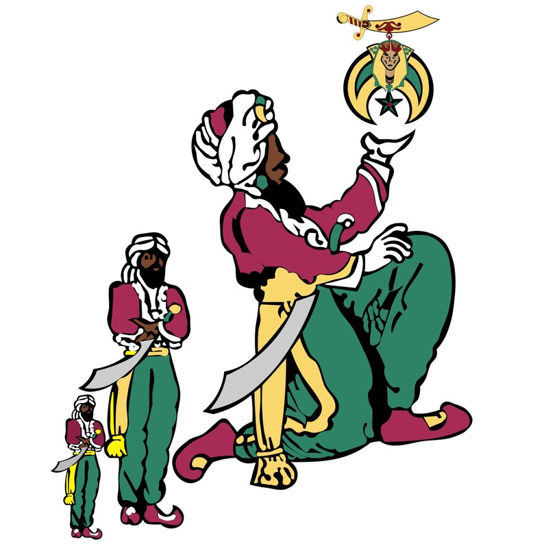 3 Shriners Emblem Silhouette and Cricut Cut Files Jpeg | Etsy