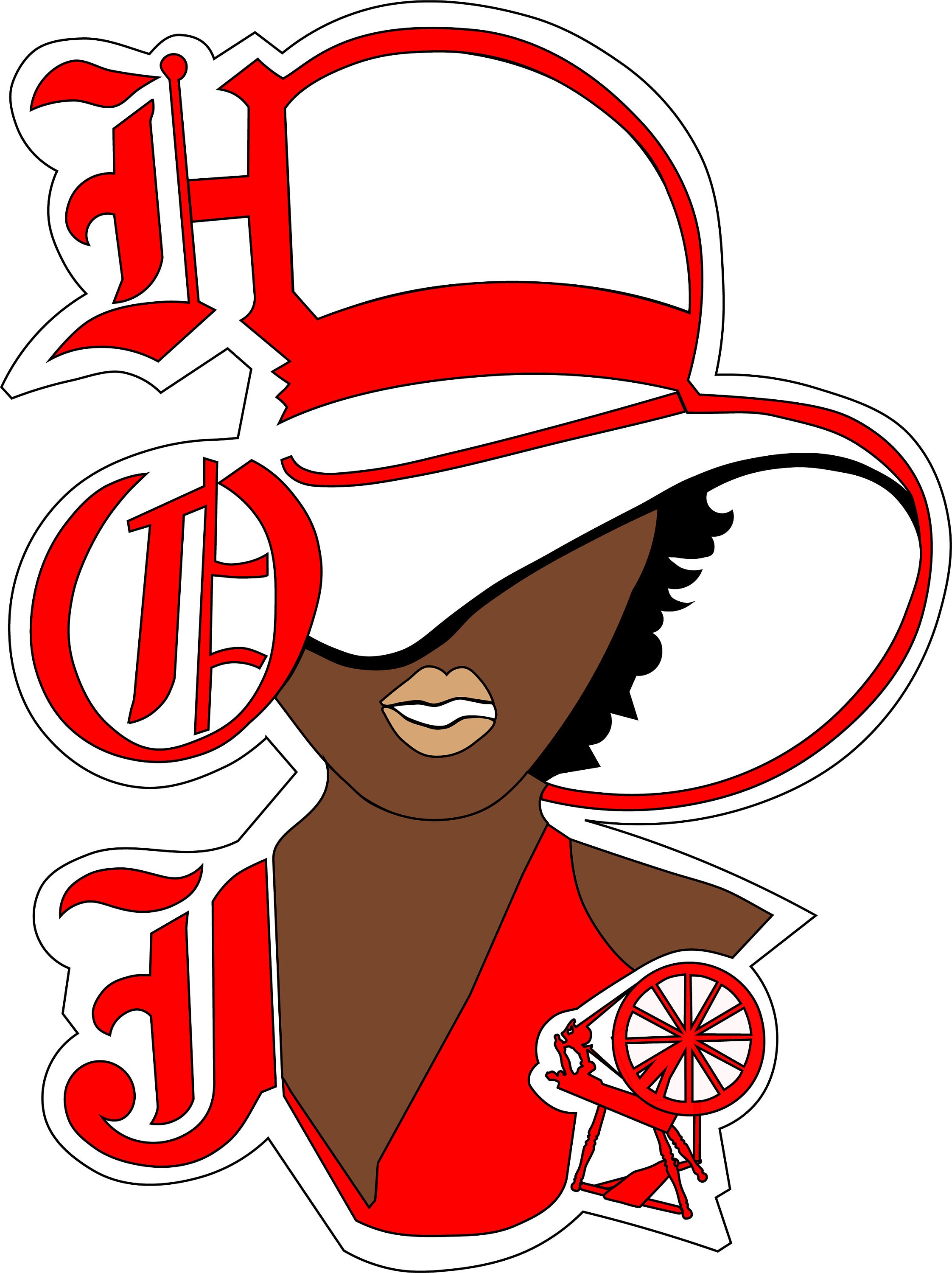 HOJ Lady in White Hat - Silhouette and Cricut Cut Files - Jpeg, Svg ...