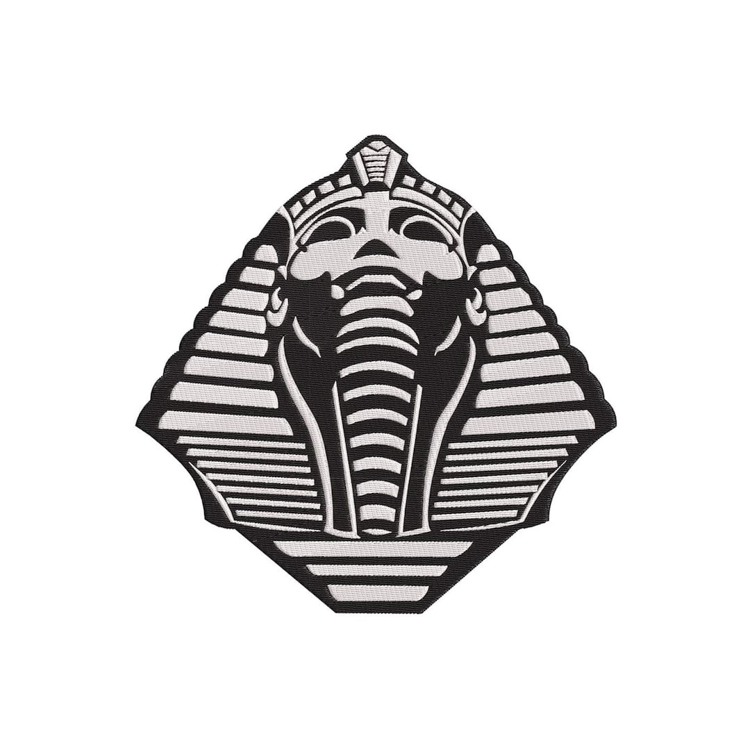 Black and White Pharaoh- Embroidery Design - 4x4, 6x6, 8x8, 10x10, and ...