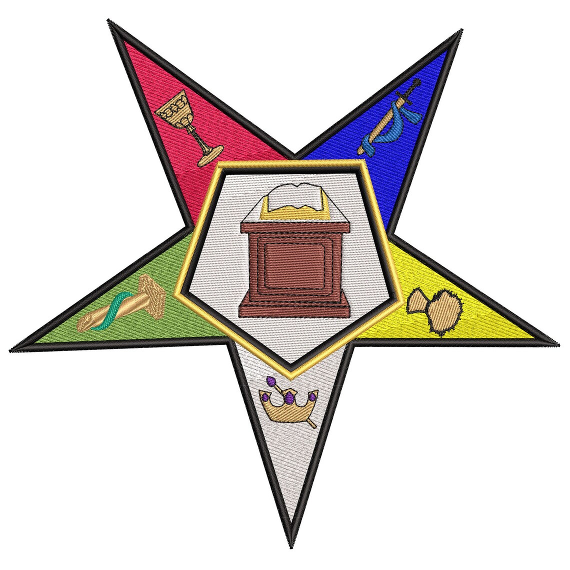 OES Star With Altar and Emblems Digital Machine Embroidery - Etsy