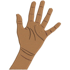 Left Hand - Digital Embroidery Design - 3x4, 4x5, 5x6, 6x7, 6x8, 7x9 ...