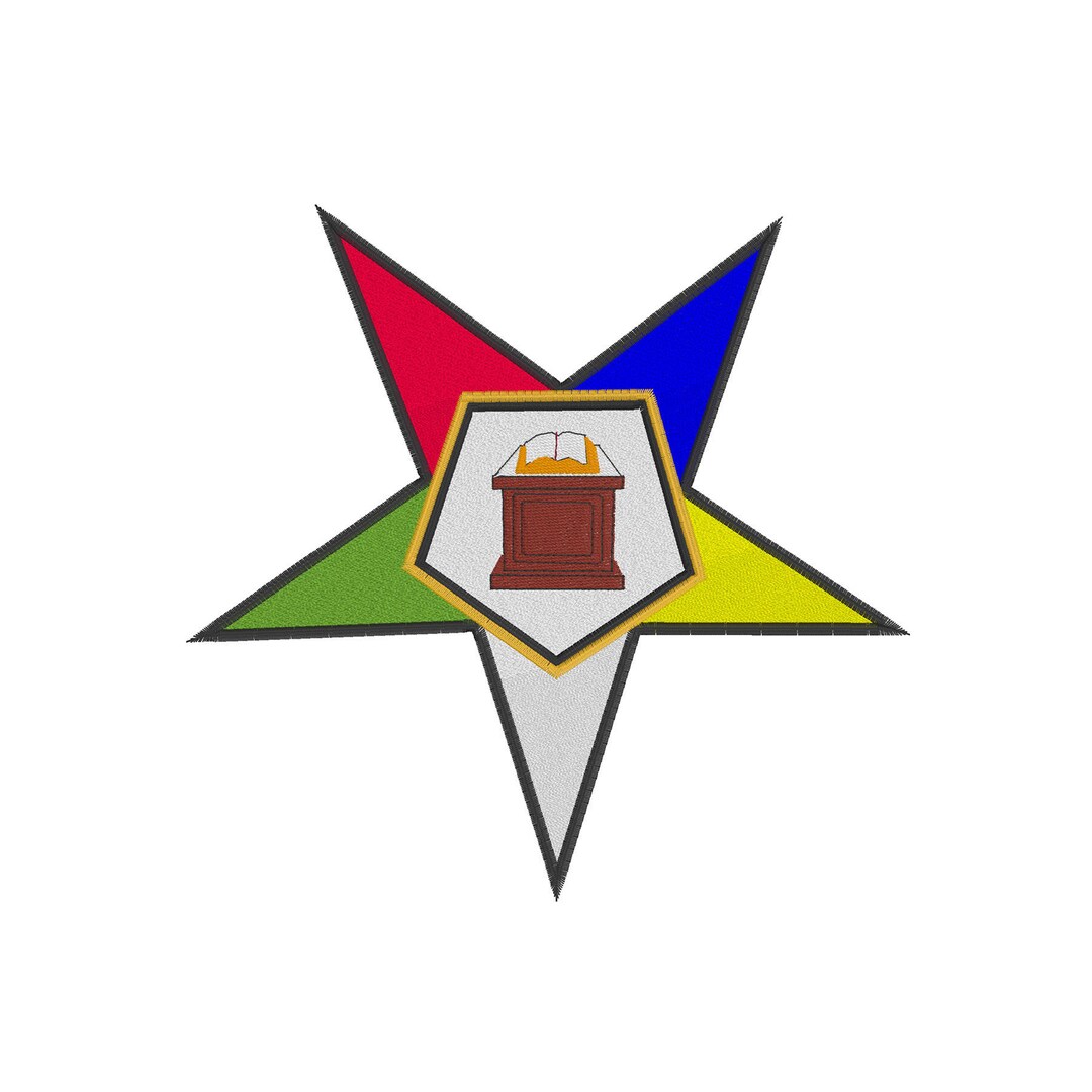 Eastern Star Altar Badge - Embroidery Design Digital File - Order of ...