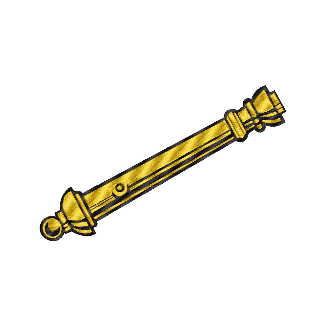 Single Cannon Stick - Digital Machine Embroidery File - 3x4, 4x5, 4x6 ...