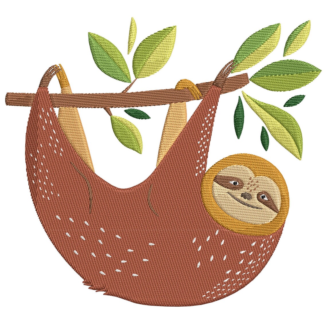 Cute Little Sloth Digital Machine Embroidery Design 3x3 - Etsy