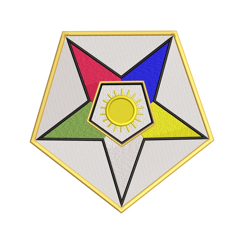 O.E.S. Associate Grand Matron Emblem - Digital Machine Embroidery ...