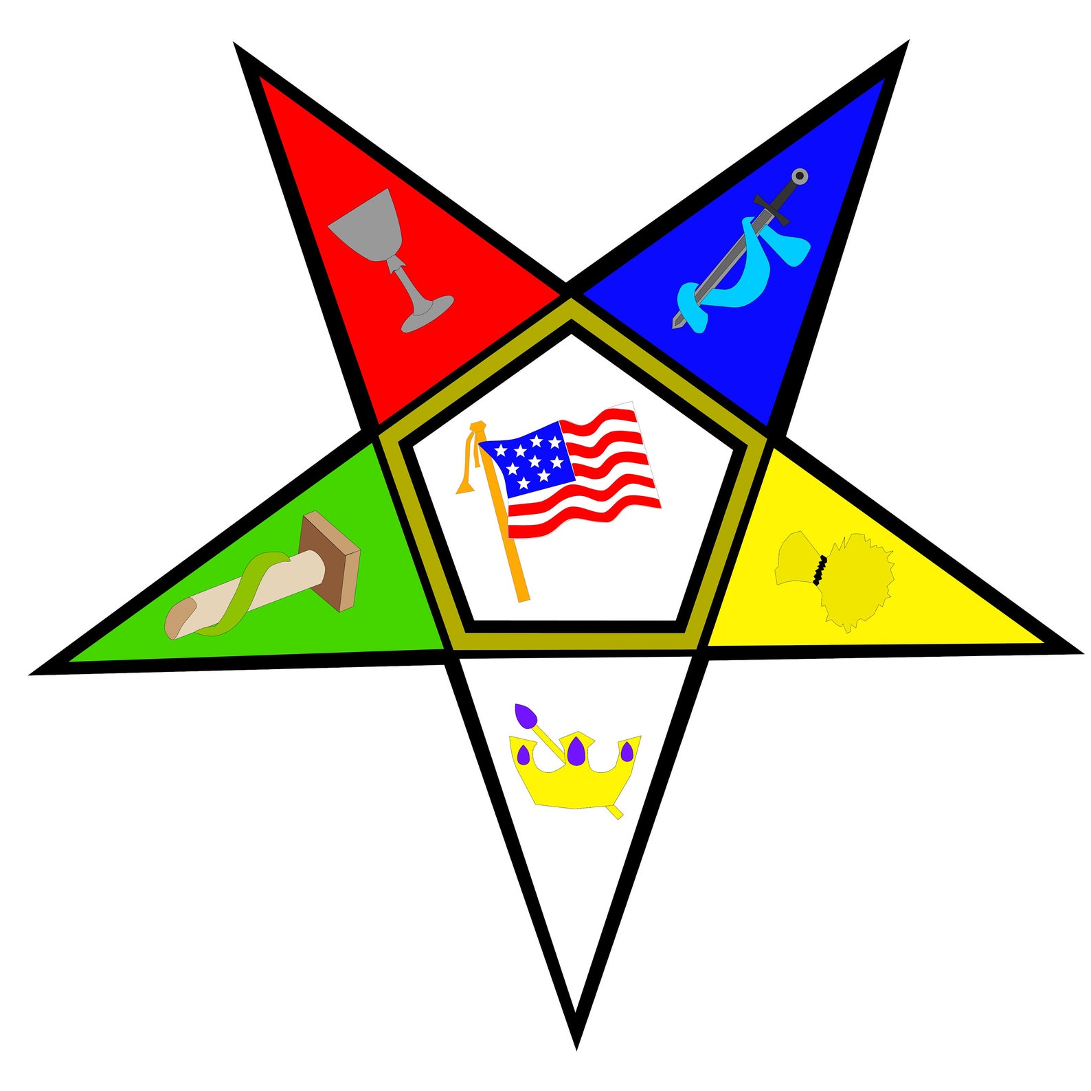 PHA O.E.S. US Flag Bearer Silhouette & Cricut Cut Files | Etsy