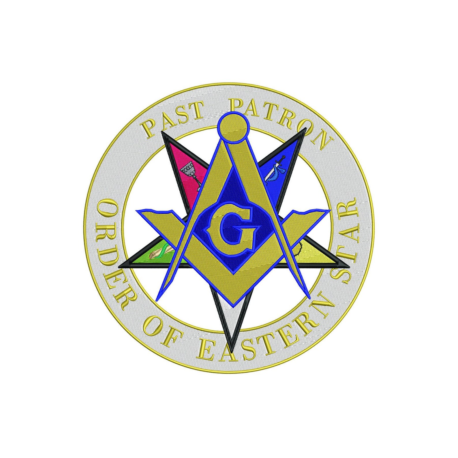 PHA OES Past Worthy Patron - Embroidery Design Digital File - 4x4, 6x6 ...