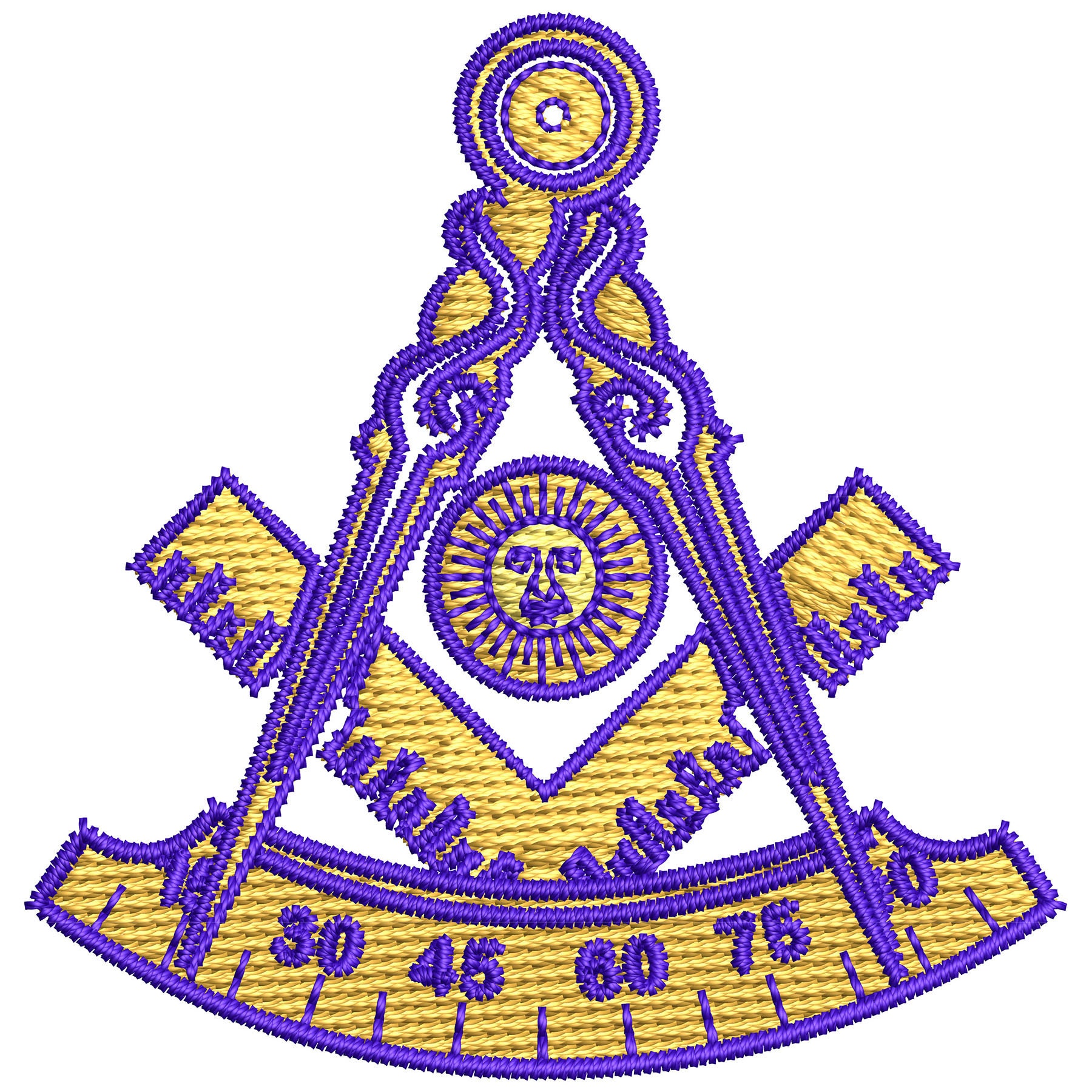 Past Master's Emblem Tiny - Digital Machine Embroidery Design - 2x2, 2 ...