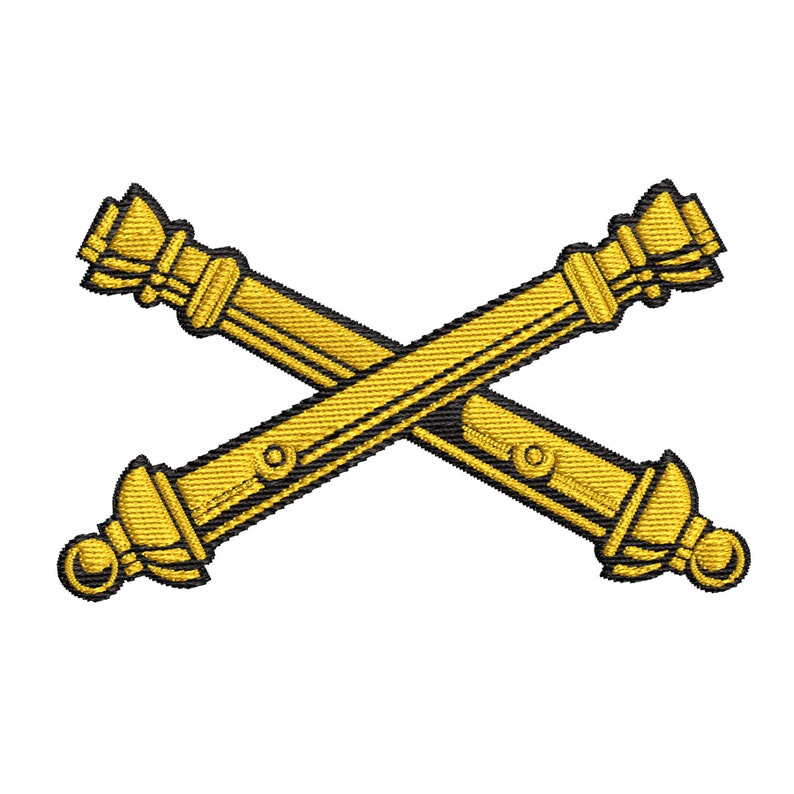 Cross Cannons - Digital Machine Embroidery File - 2x3, 3x4, 4x5, 4x6 ...