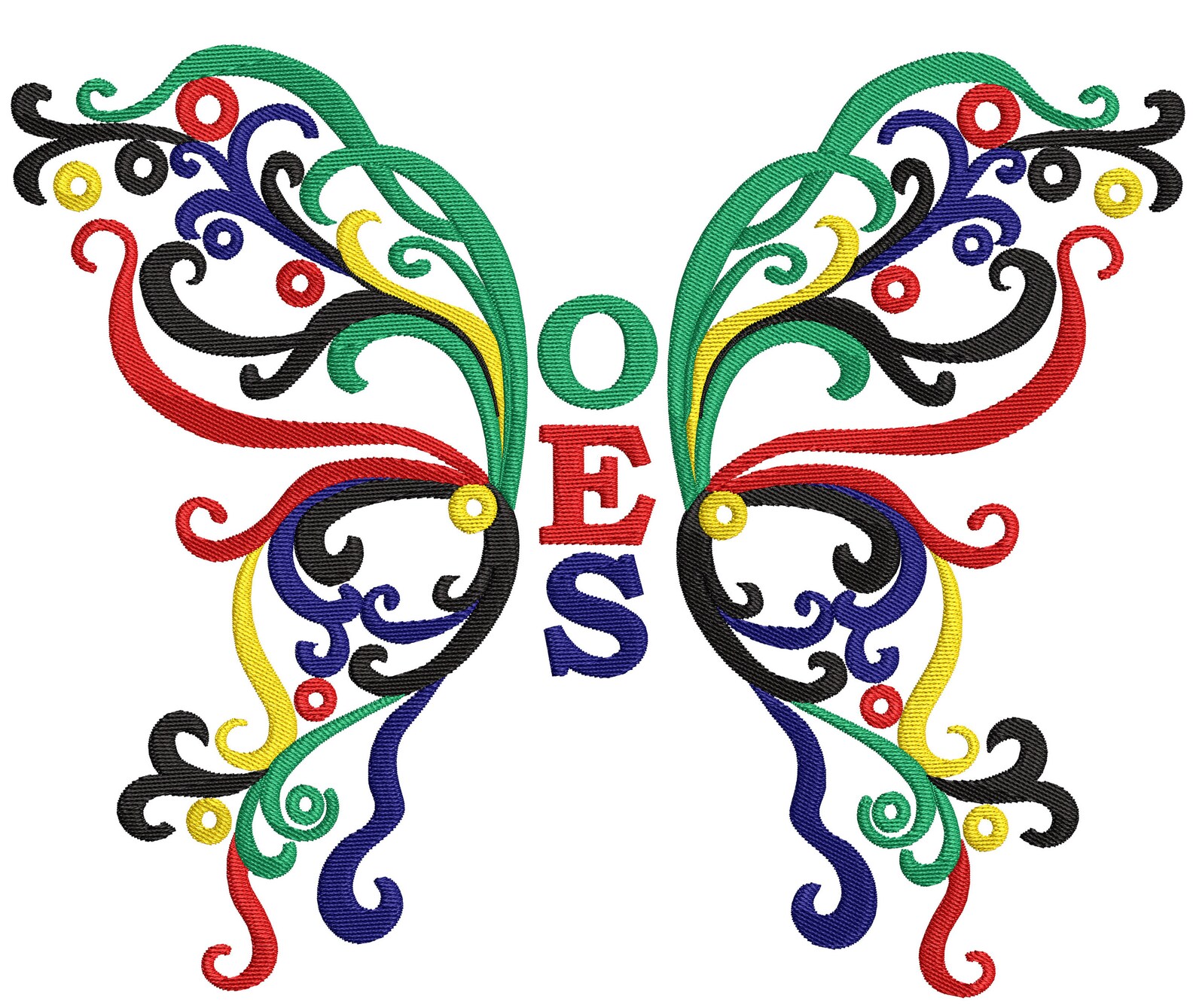 OES Butterfly - Digital Machine Embroidery File - 4x4, 5x5, 5x6, 6x7 ...