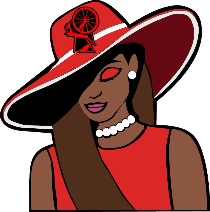 HOJ Lady in Red Hat Silhouette & Cricut Cut Files Jpeg - Etsy