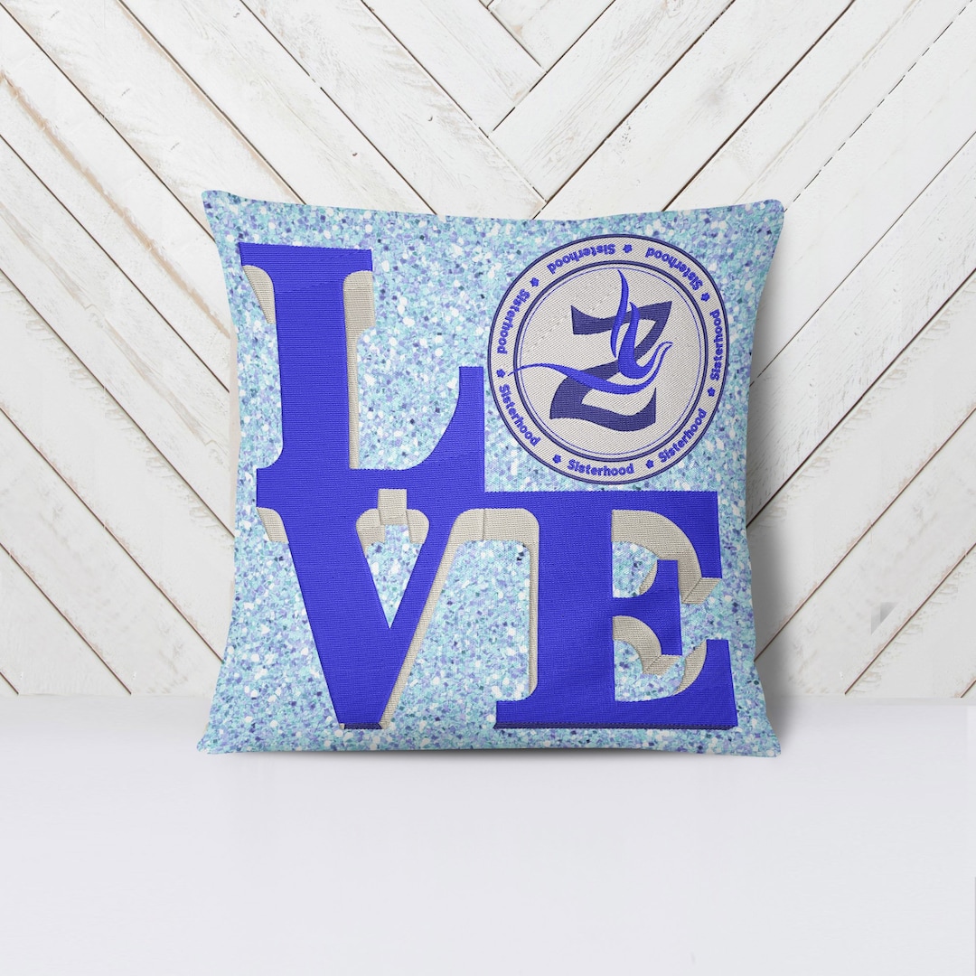Blue Love Square - Digital Machine Embroidery Design - 3x3, 4x4, 6x6 ...