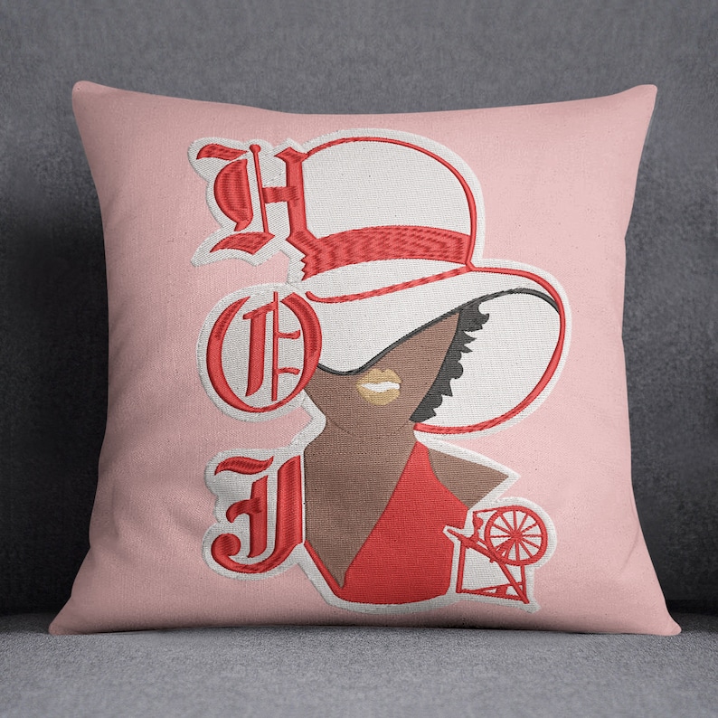 HOJ Lady in White Hat Wheel Facing Right Digital Machine - Etsy