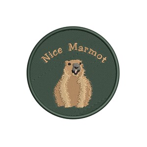 Nice Marmot - Digital Machine Embroidery Design - 3.5x3.5, 4x4, 6x6 ...