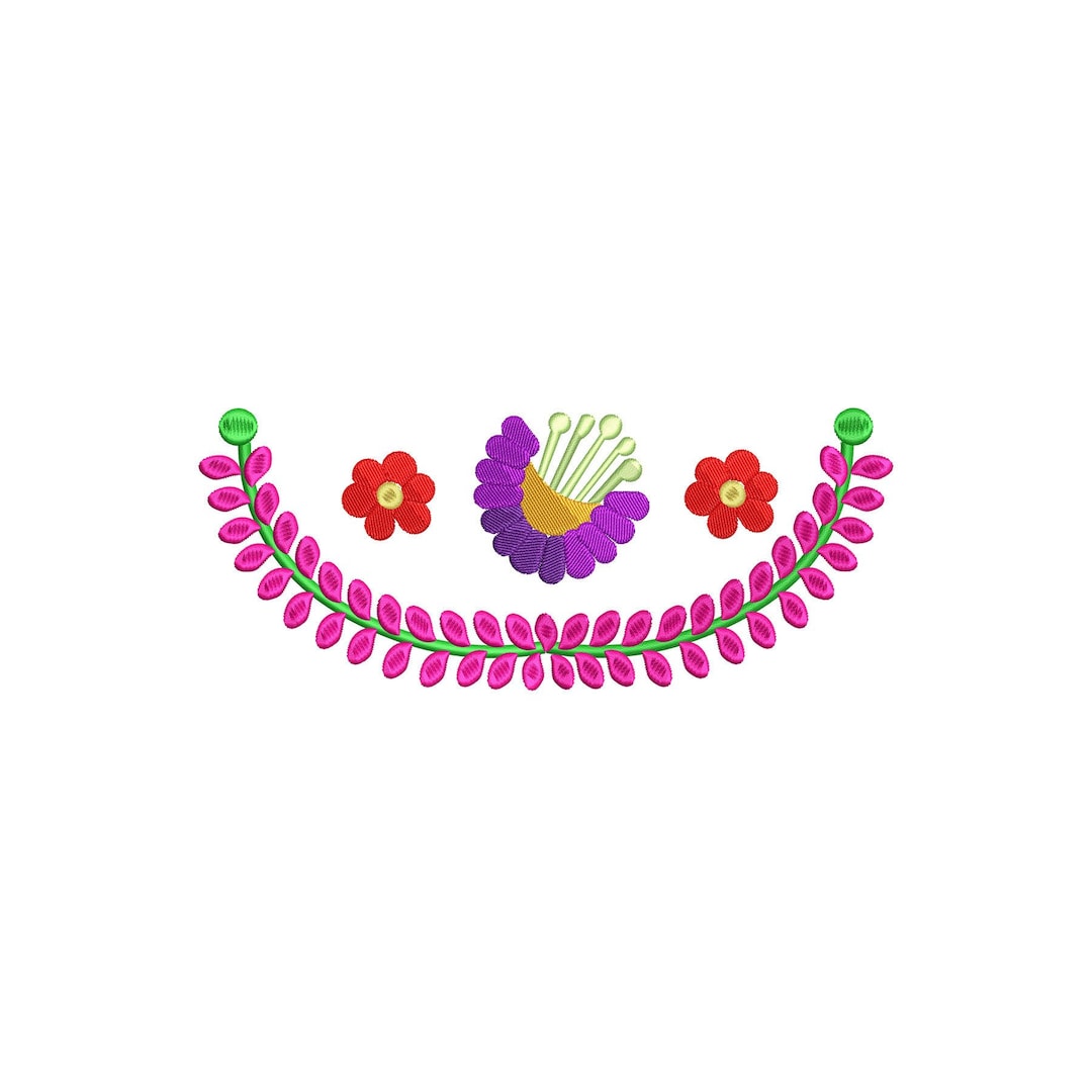 Mexican Embroidered Flower Spray 2- Cinco De Mayo - Embroidery Design ...