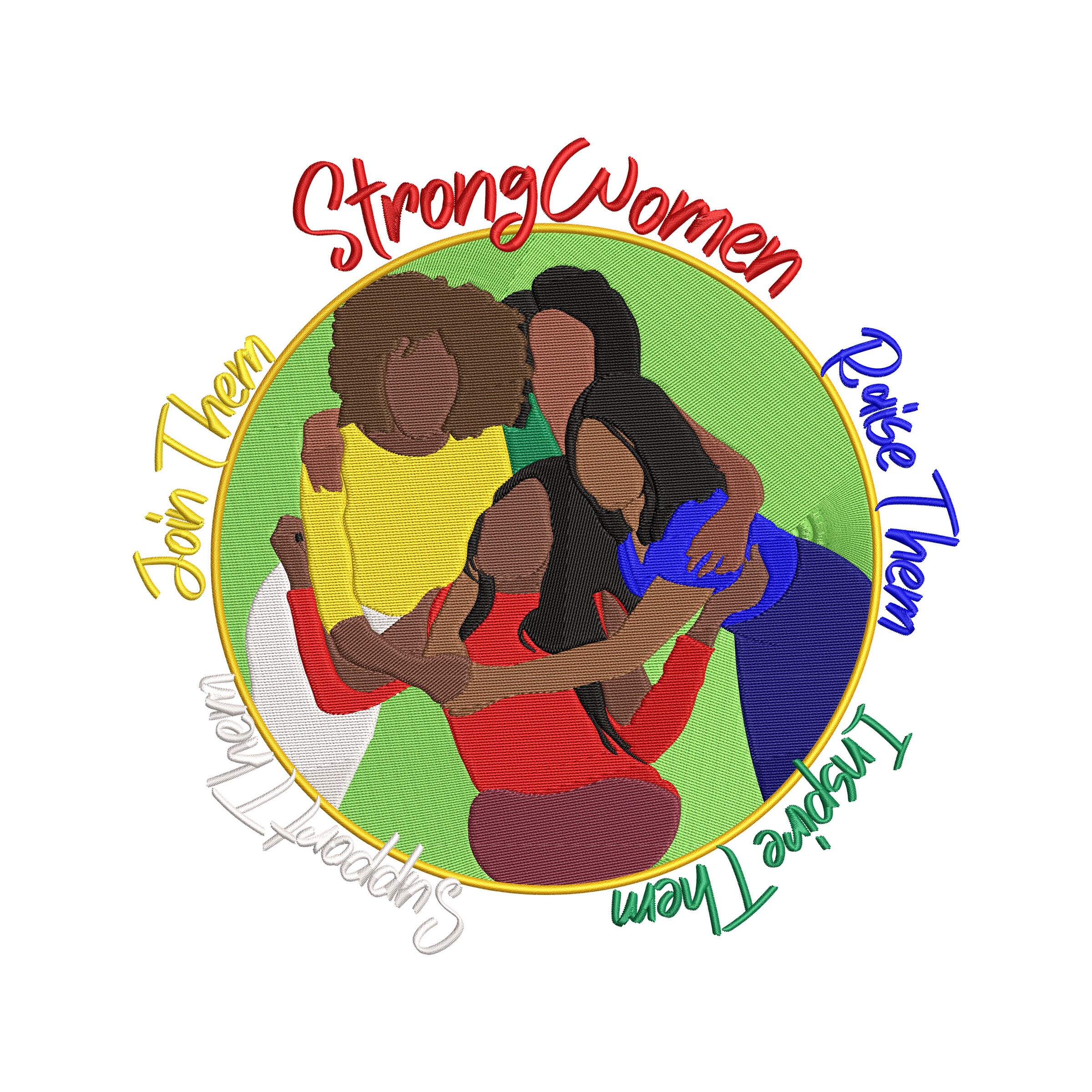 Strong Women - Digital Machine Embroidery Design - 4x4, 5x5, 6x6, 7x7 ...