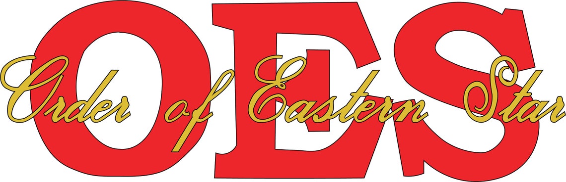 Red OES Letters With Script Silhouette & Cricut Cut Files - Etsy