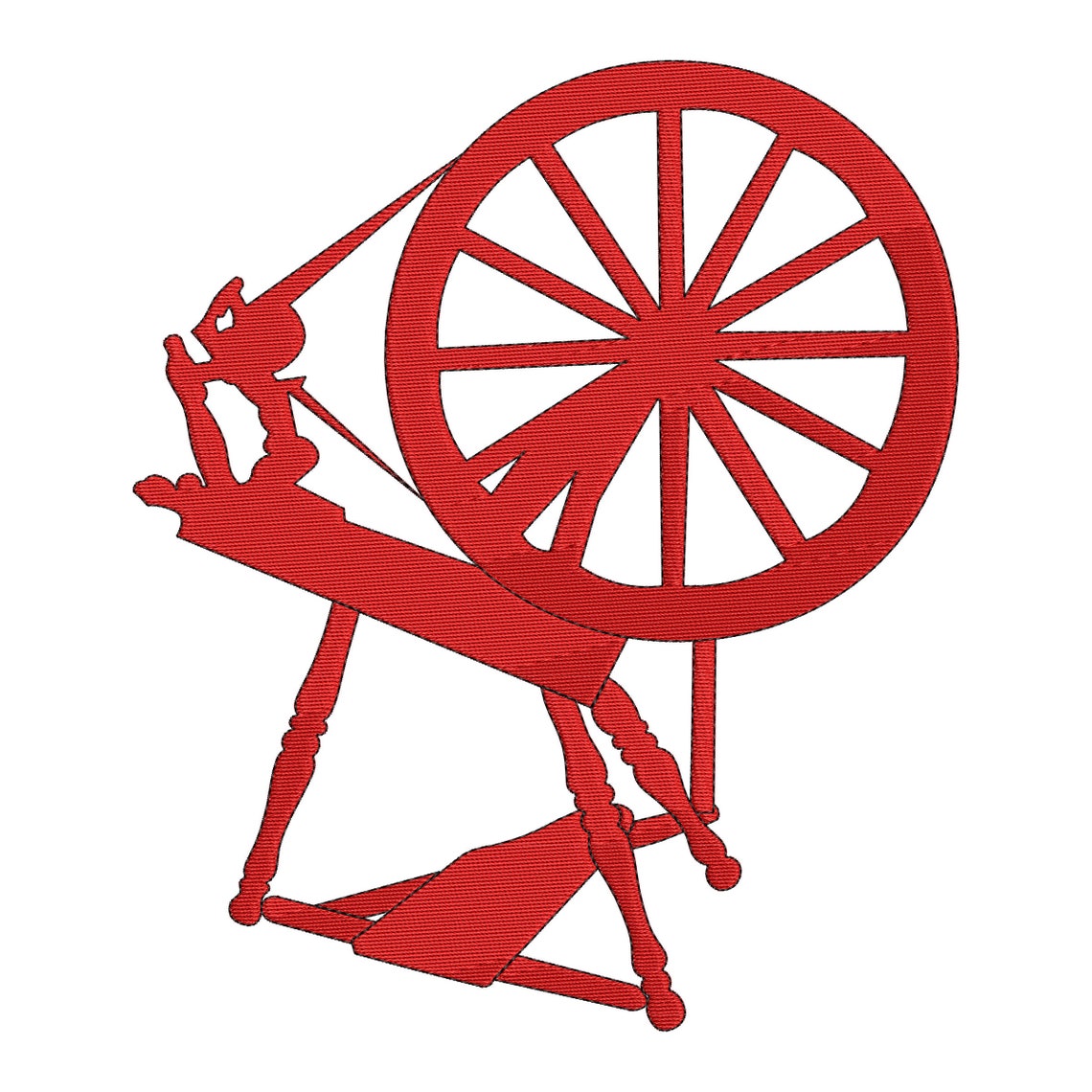 HOJ Spinning Wheel Digital Machine Embroidery Design 3x3 - Etsy