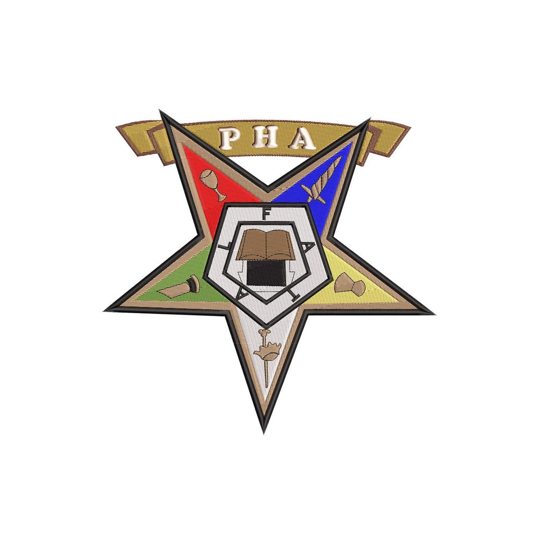 Prince Hall Order of the Eastern Star- Embroidery Design - 4x4, 6x6 ...