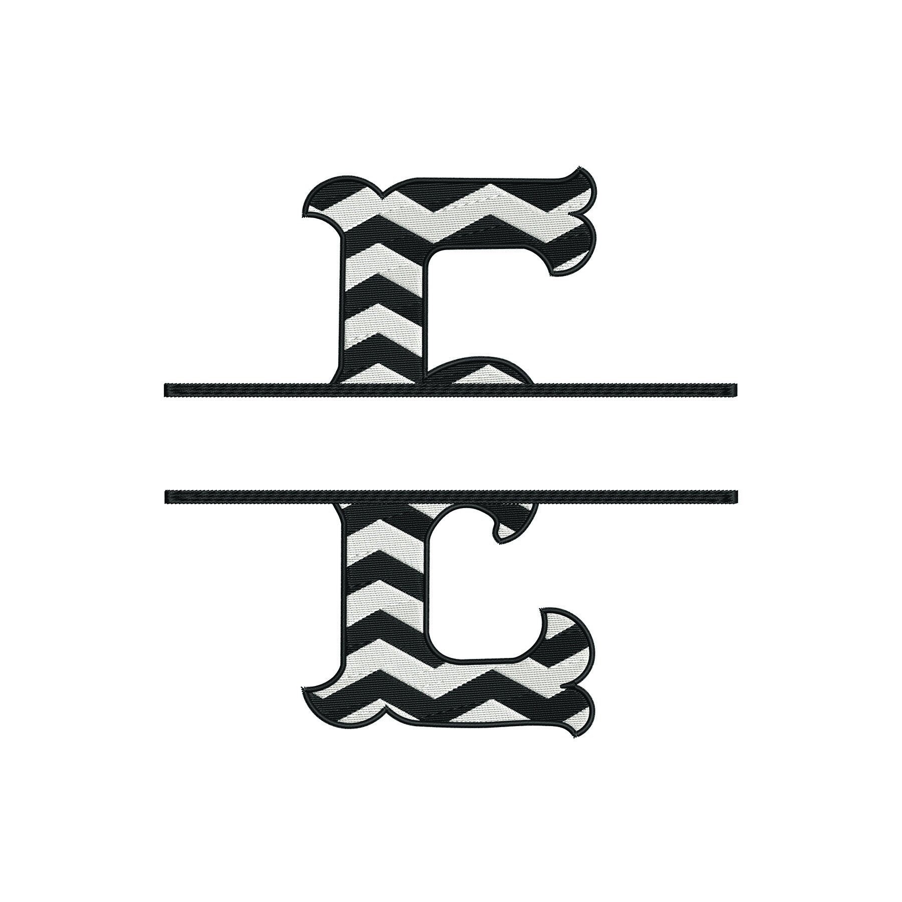 Chevron Monogram E Embroidery Design 3x3 4x4 6x6 8x8 | Etsy