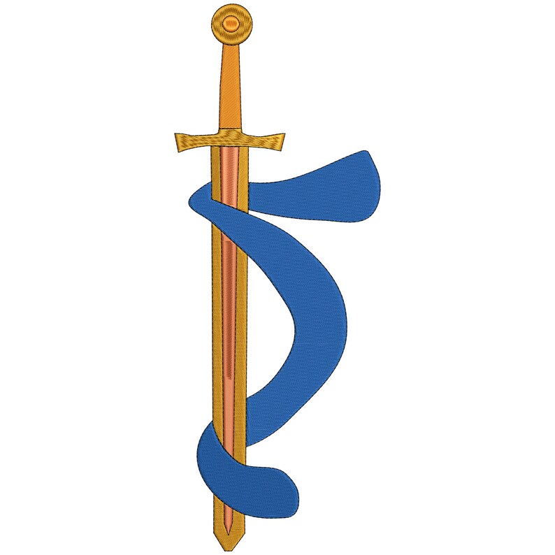 Adah Emblem - Sword and Veil- Digital Machine Embroidery Design - 2x4 ...