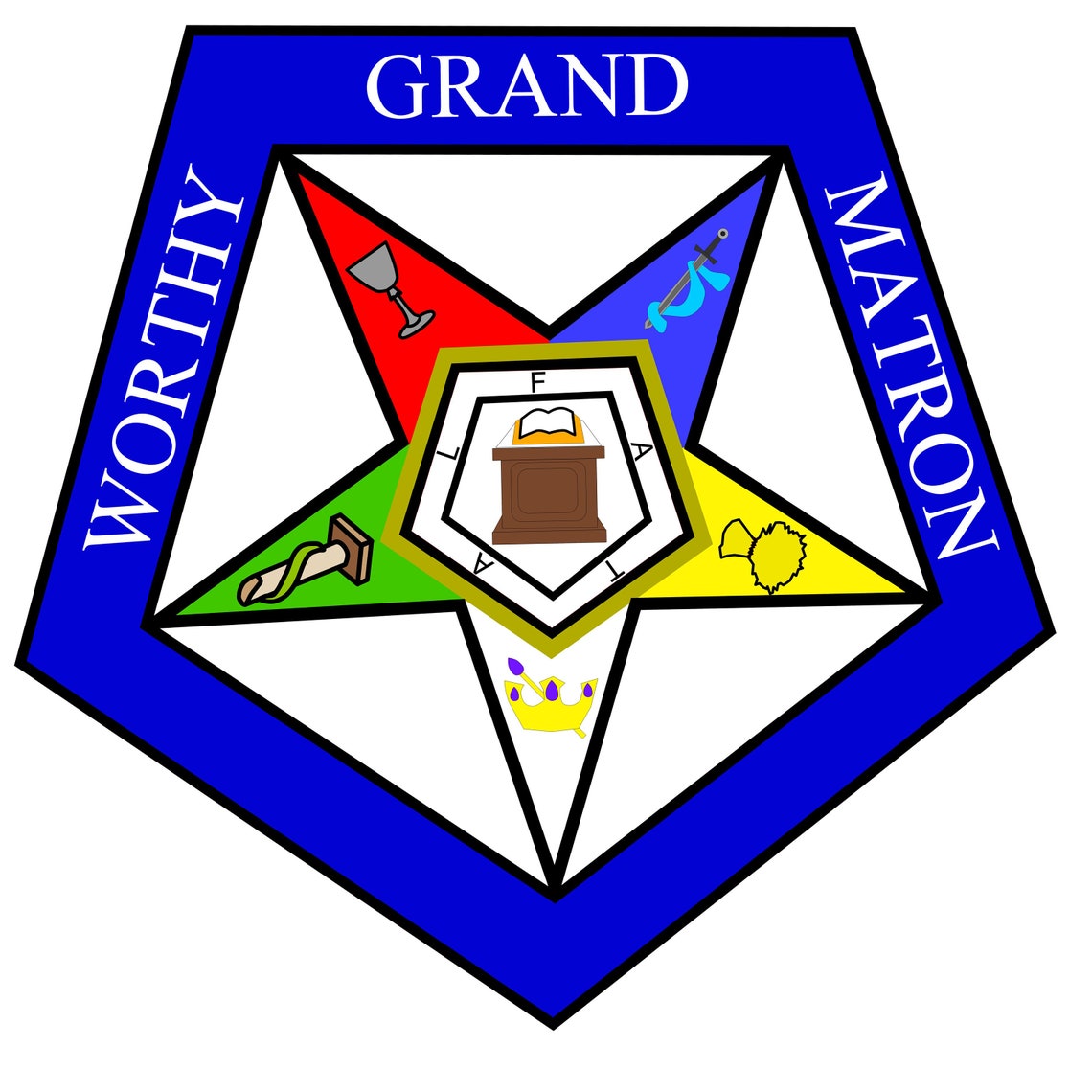 O.E.S. Worthy Grand Matron 2 Different Designs Silhouette - Etsy